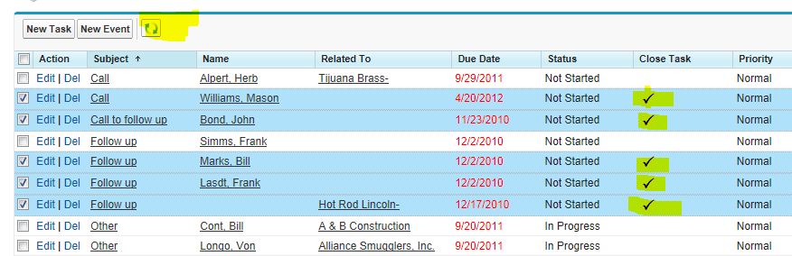 Refresh List View Button | StarrData